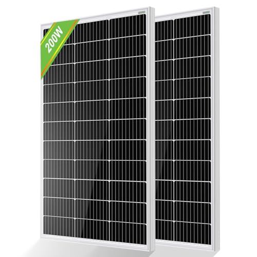 ECO-WORTHY 2pcs 100 Watt Solar Panels 12 Volt Monocrystalline Solar ...